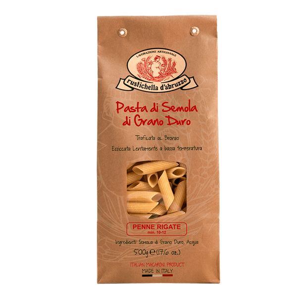 Penne Trafilata Al Bronzo Italiano 500G Rustichella – ADEGA ONLINE